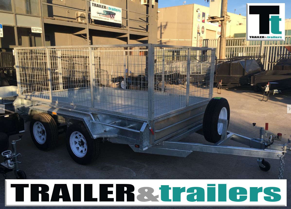 12x6 Heavy Duty Tandem Box 3 Ft Cage Galvanised Trailer for Sale Melbourne