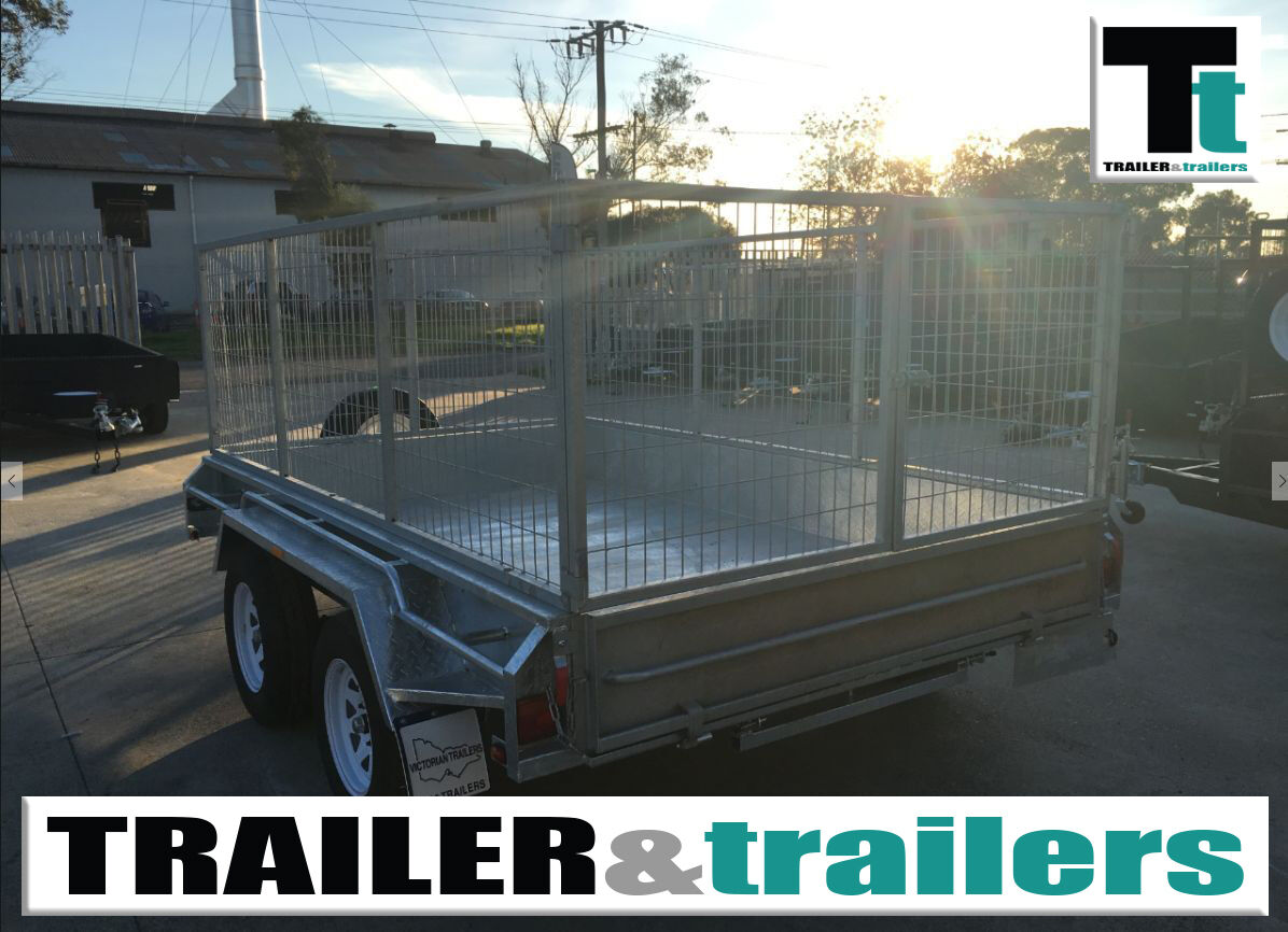 12x6 Heavy Duty Tandem Box 3 Ft Cage Galvanised Trailer for Sale Melbourne