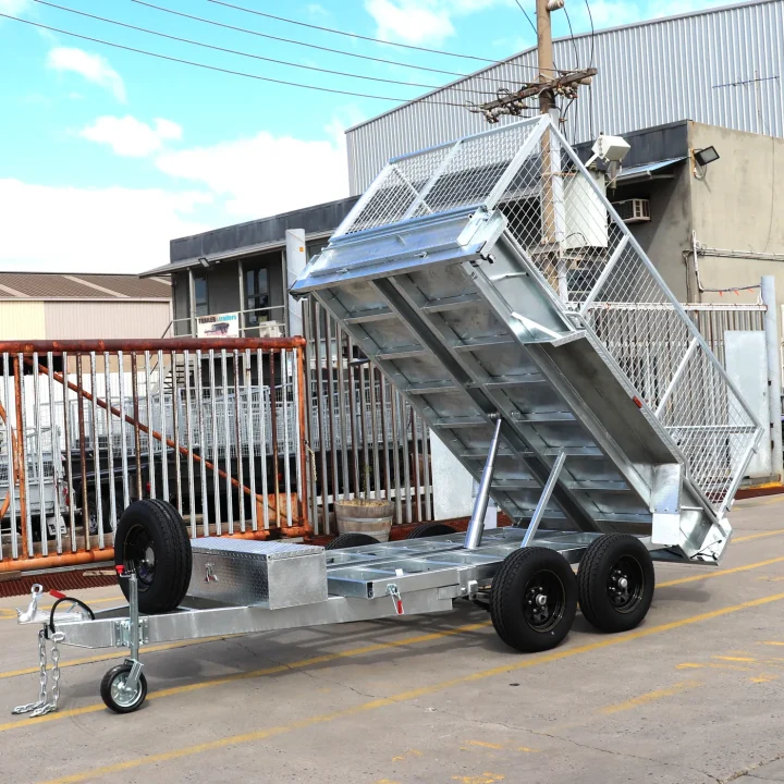 10x5 Tandem Hydraulic Tipper Cage Trailer 3500 KG ATM