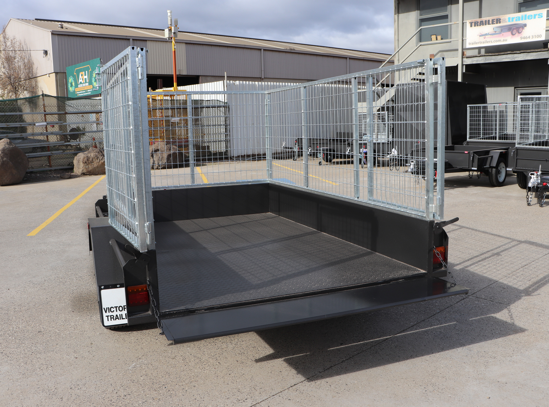 8x5 Commercial Heavy Duty Trailer 3Ft (900mm) Cage - Melbourne