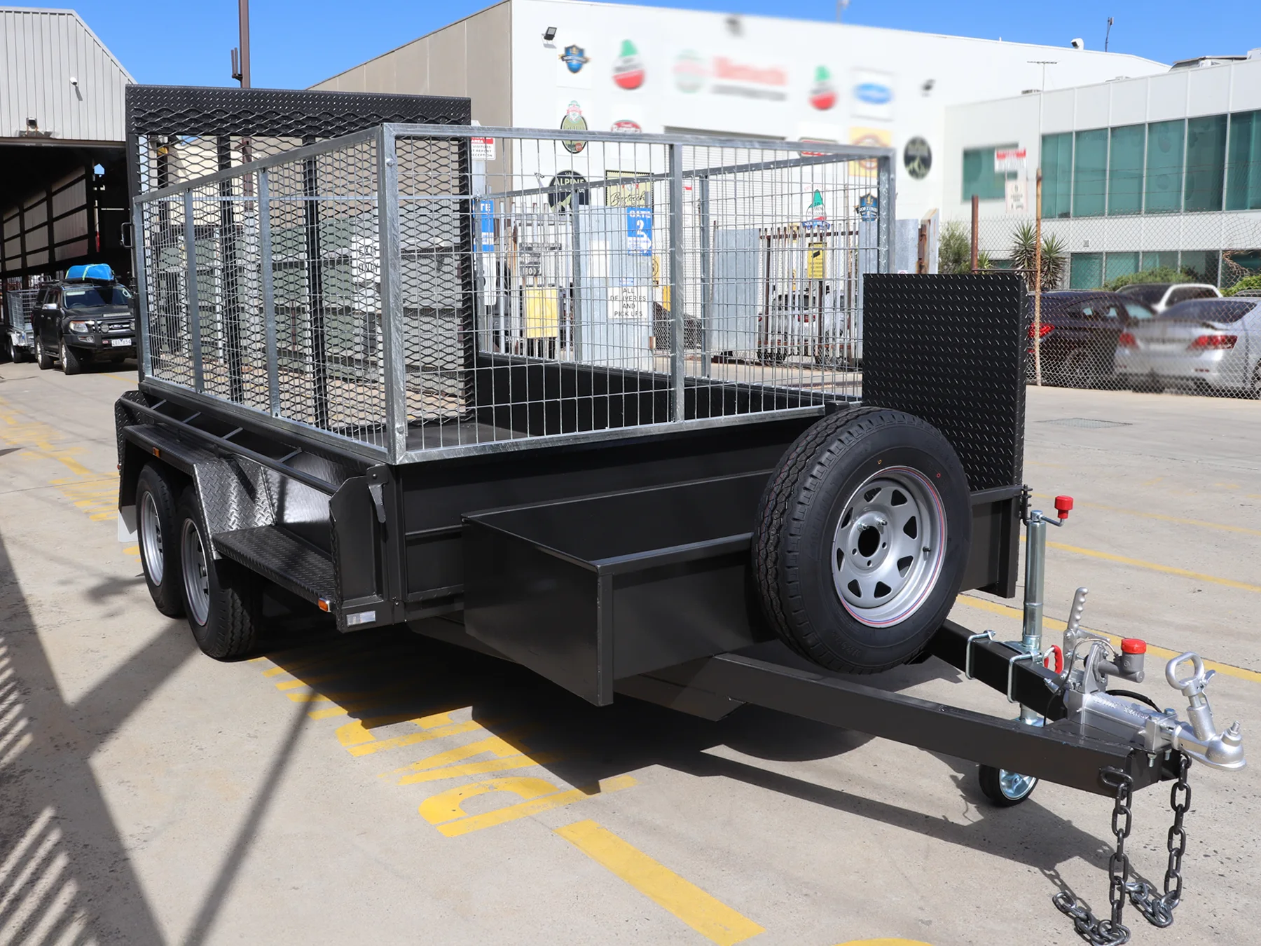 10x6 Gardening Trailer Drop Grid Mesh Open Mower Box