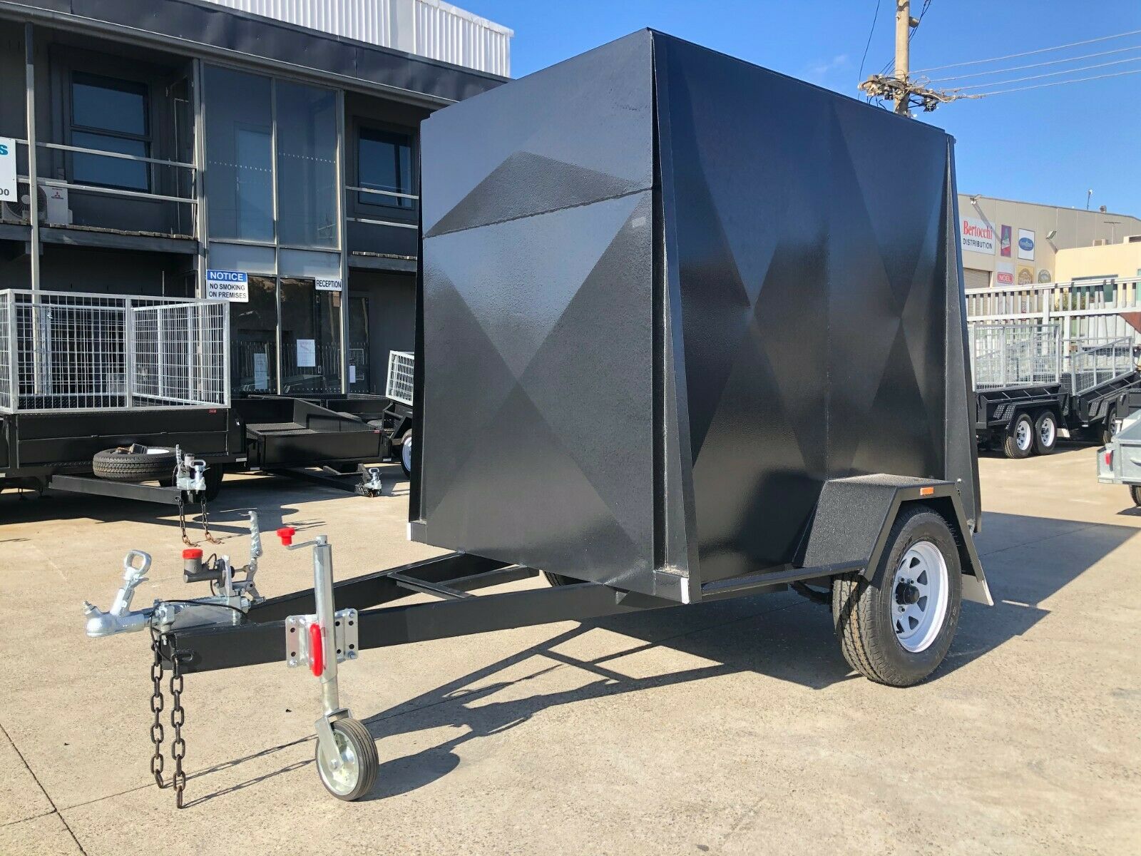 6x4 Single Axle 5Ft High Fully Enclosed Van / Cargo Trailer with Brakes ...