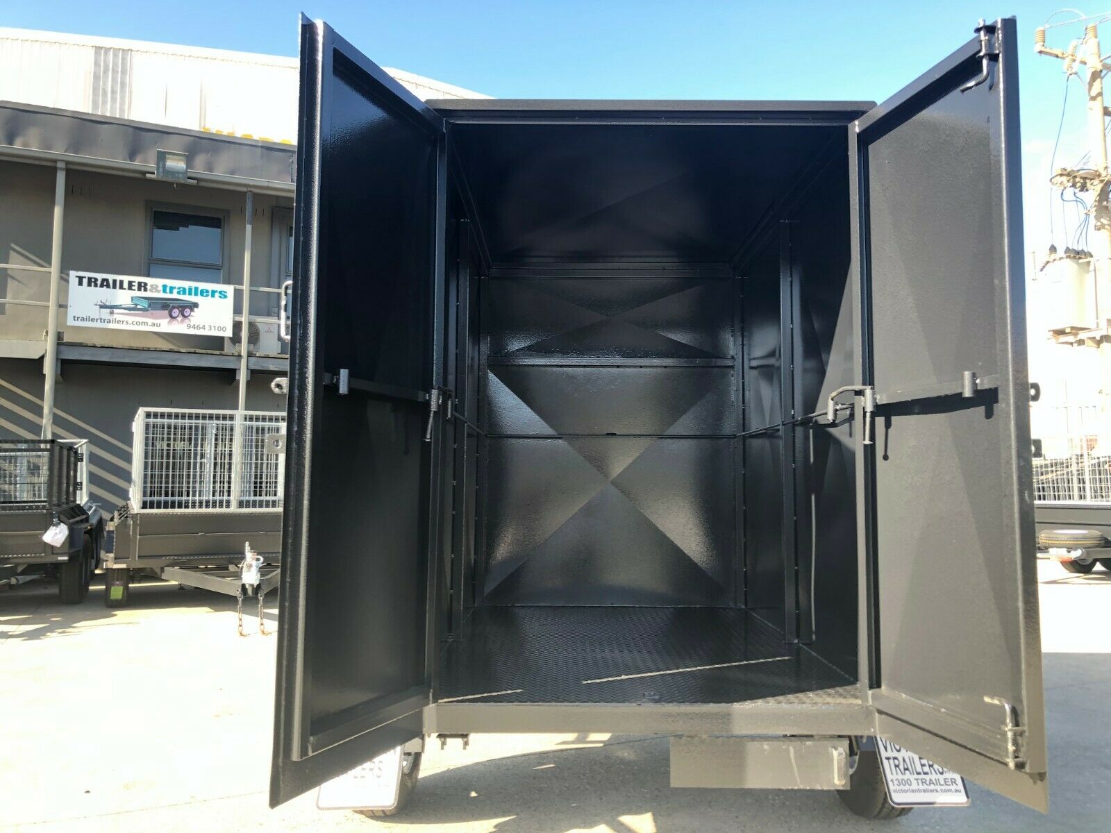 6x4 Single Axle 5Ft High Fully Enclosed Van / Cargo Trailer with Brakes ...