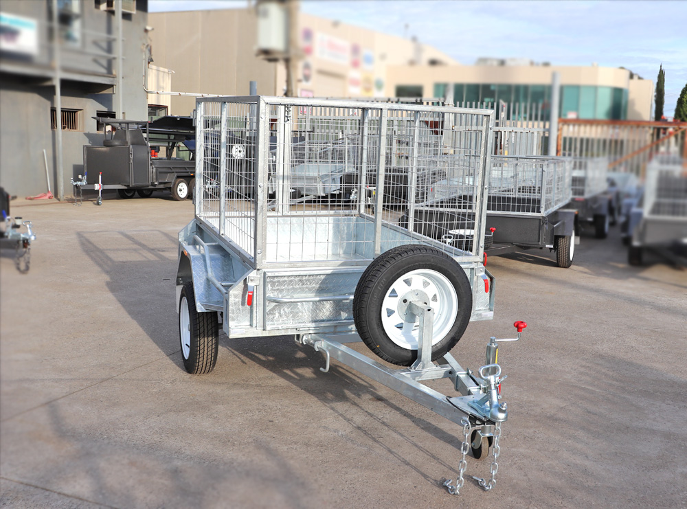 6x4 Galvanised Single Axle Cage Trailer for Sale - 3 Ft Cage