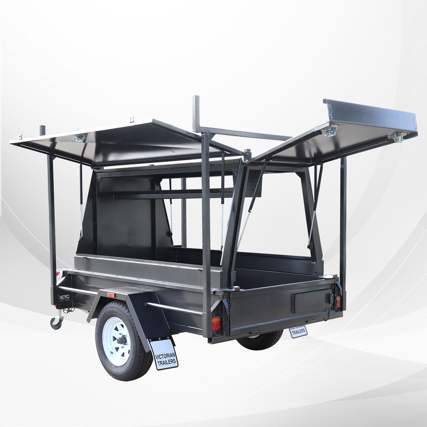 6x4 Tradesman Trailer 900mm Toolbox Top Tradie Top Rear Door Trailer