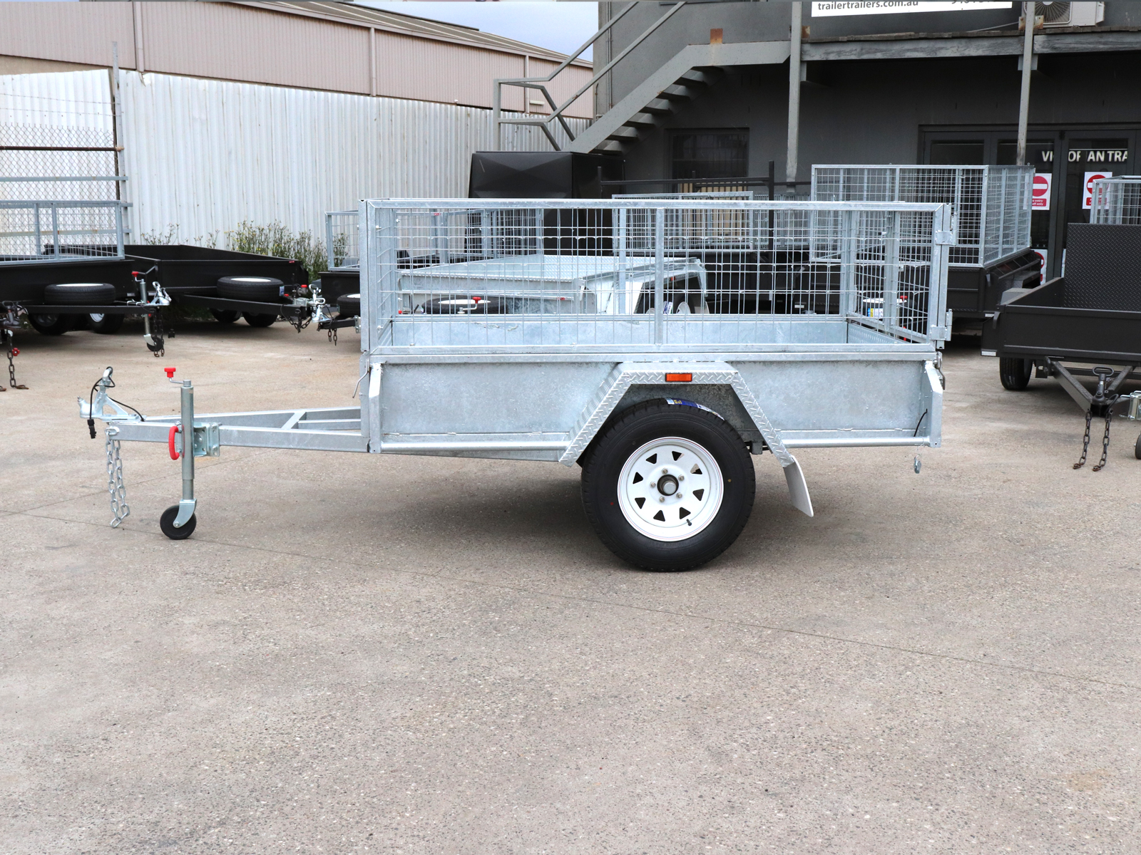 7x4 Australian Made Australian Galvanised 2ft Cage Trailer for Sale