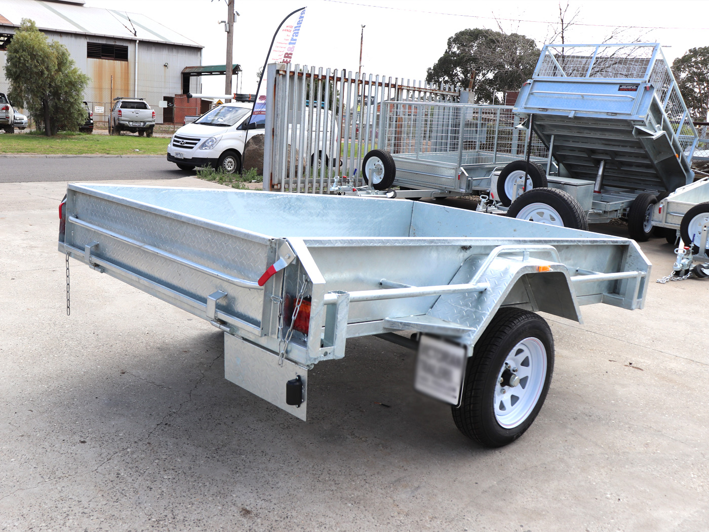 7x5 Galvanised Box Trailer For Sale in Melbourne - Manual Tipper