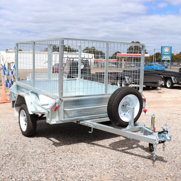 7x4 Heavy Duty Single Gardening Trailer with Open Mower Box for Sale ...