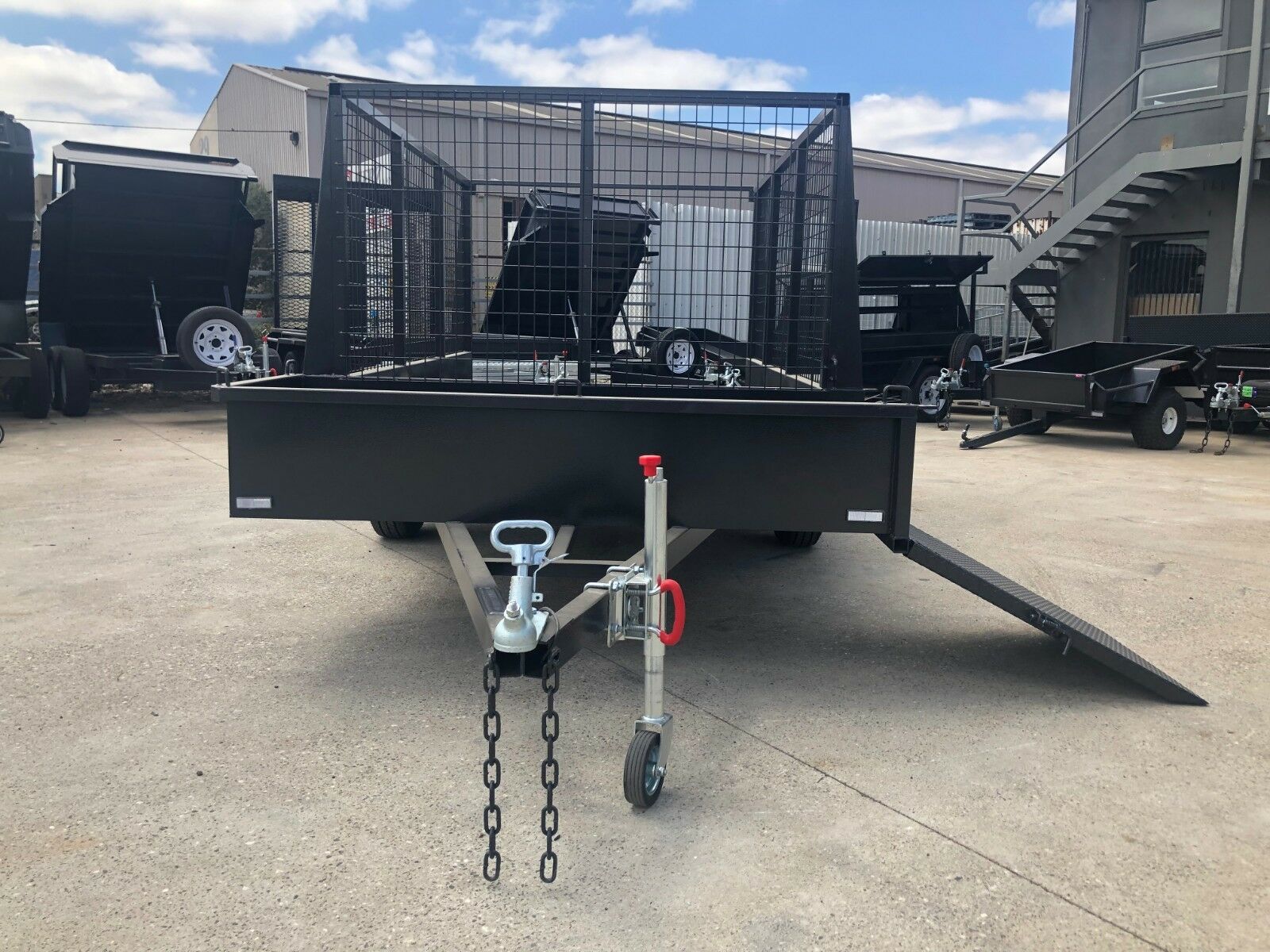 7x5 Single Axle Landscape Gardening Trailer Checker Plate Floor 3FT ...