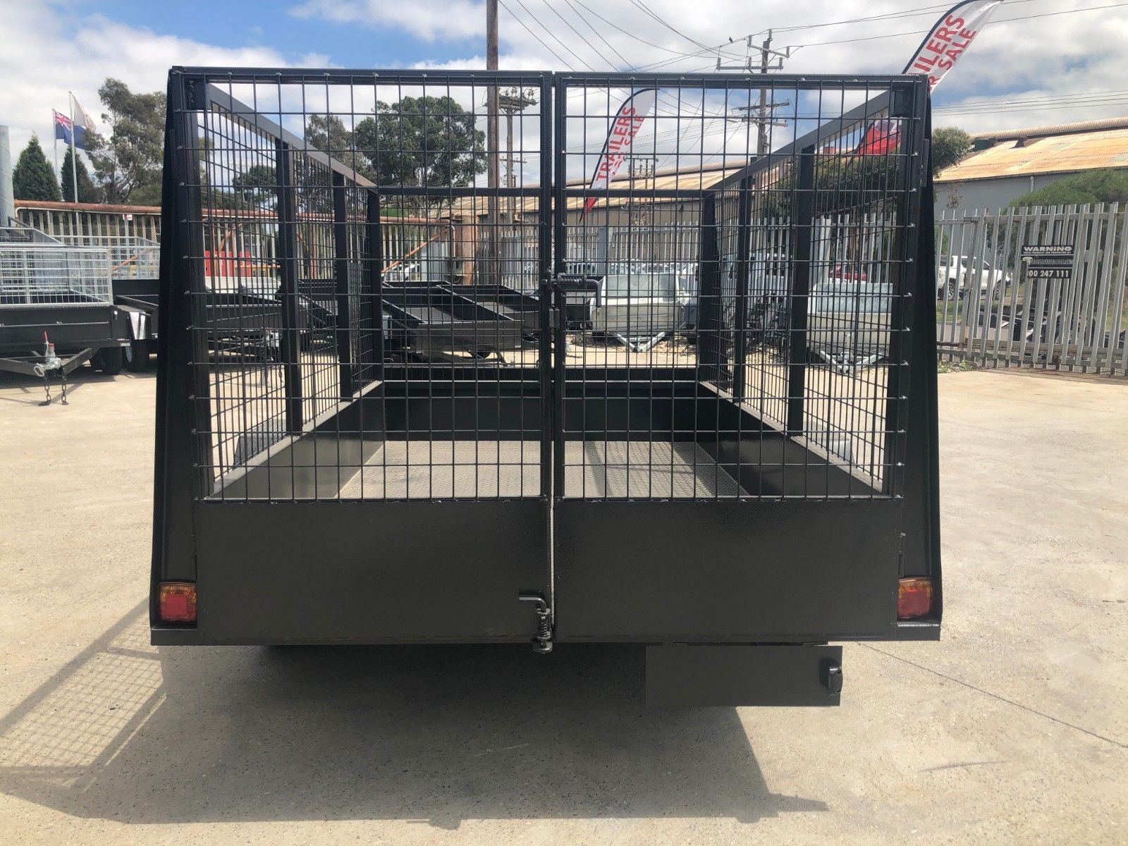 7x5 Single Axle Landscape Gardening Trailer Checker Plate Floor 3FT ...