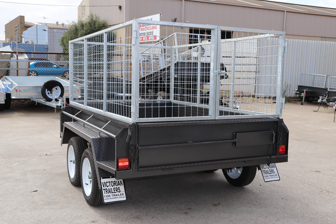 8x5 Heavy Duty Tandem Cage Trailer for Sale 3ft Galvanised Cage