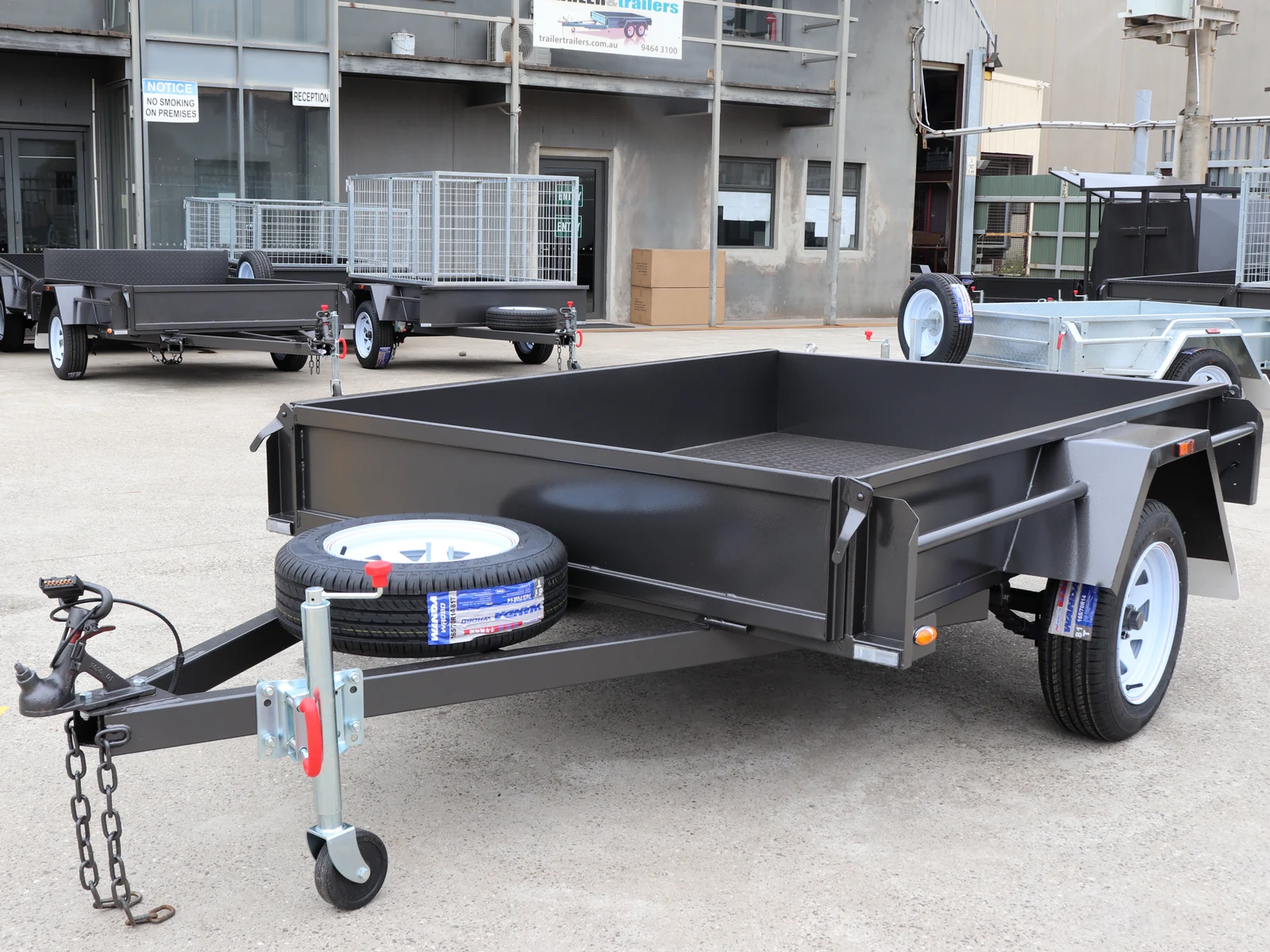 8x5 Commercial Heavy Duty | Checkerplate Floor | Single Box Axle ...