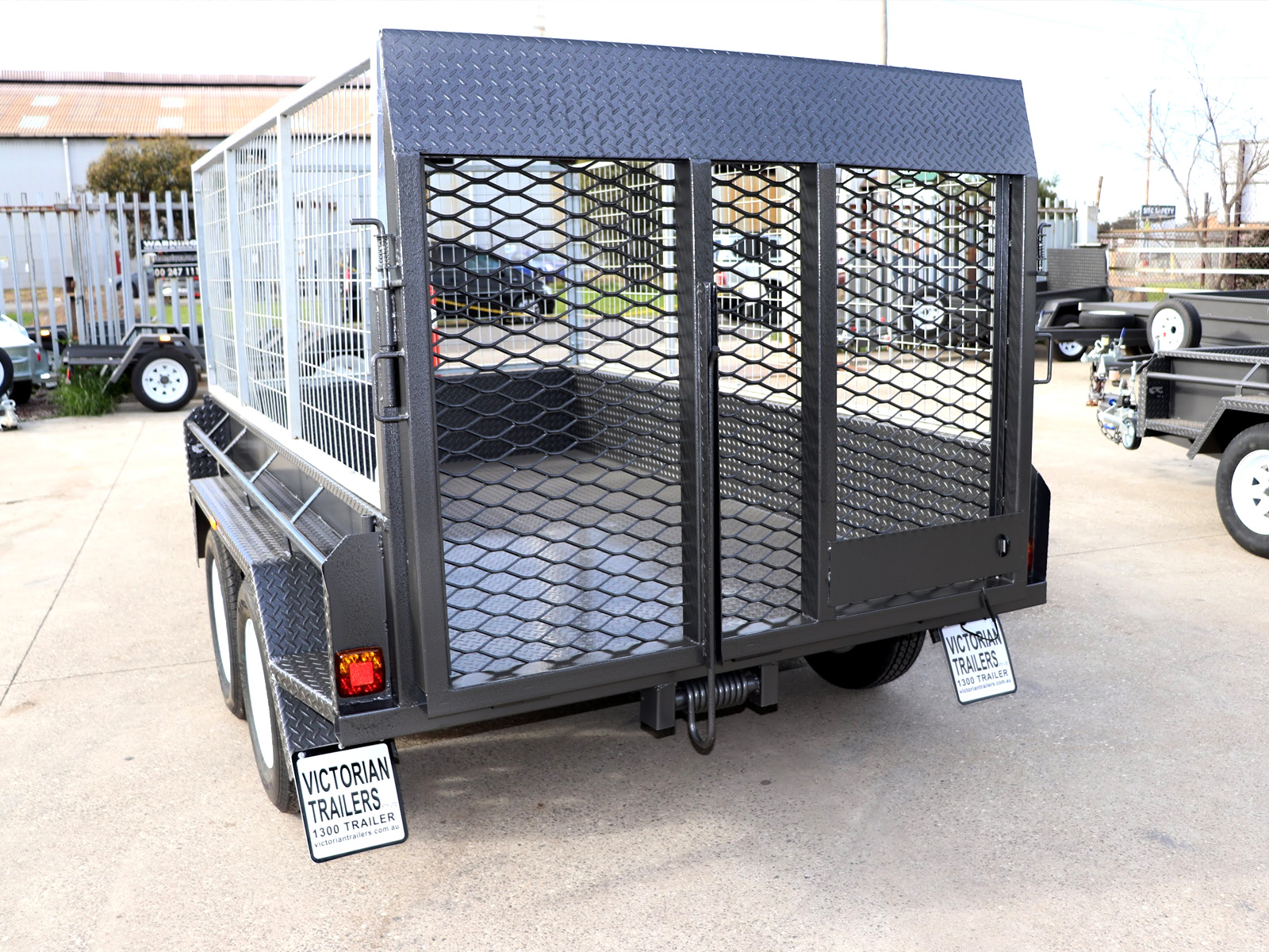 8x5 Heavy Duty Cage Trailer for Sale with 1 Piece Mesh