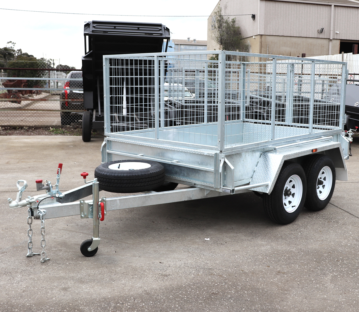 8x5 Australian Galvanised Tandem Heavy Duty 3ft (900 mm) Cage