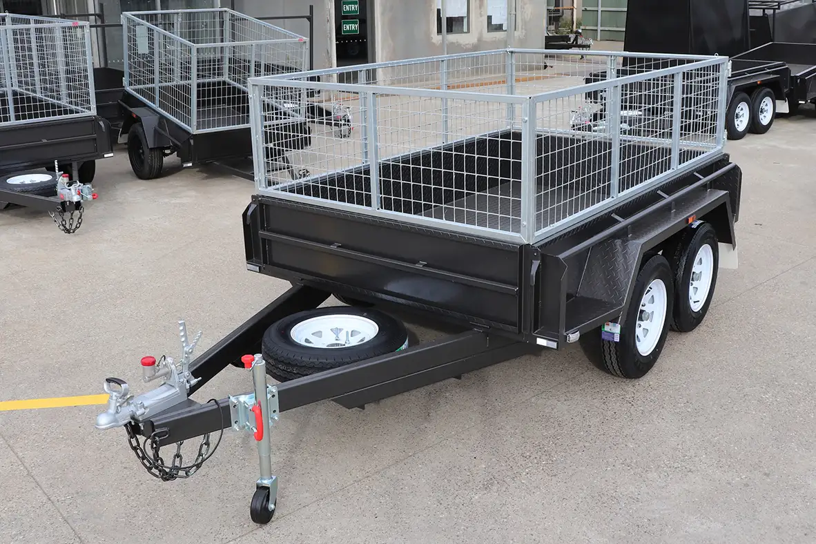 8x5 Heavy Duty Tandem Cage Trailer for Sale 2ft Galvanised Cage