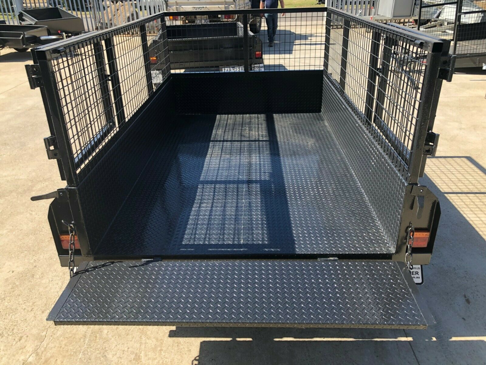 9×5 Tandem Axle Heavy Duty Box Trailer with 2 Ft Cage for Sale