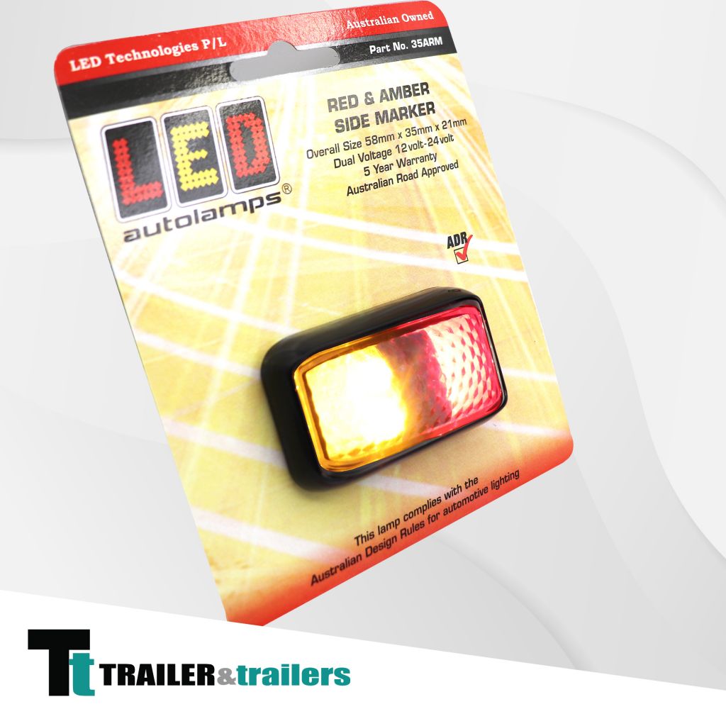 LED Autolamps 5025ARM2 Red and Amber Side Markers for Trailers ...