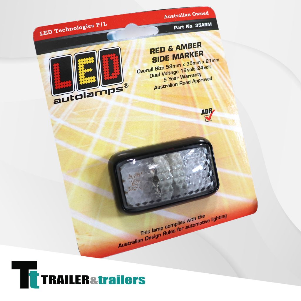 LED Autolamps 5025ARM2 Red and Amber Side Markers for Trailers ...
