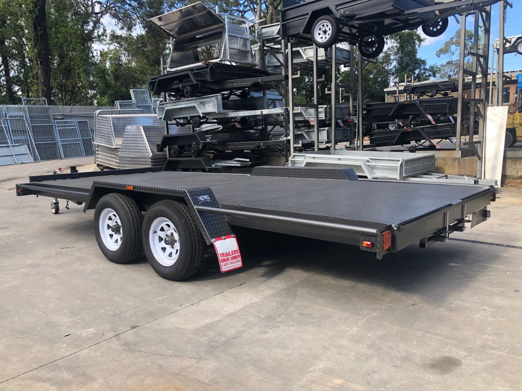14X6’6″ 2800kg GVM Semi Flat Car Carrier Trailer for Sale2800 KG ATM ...
