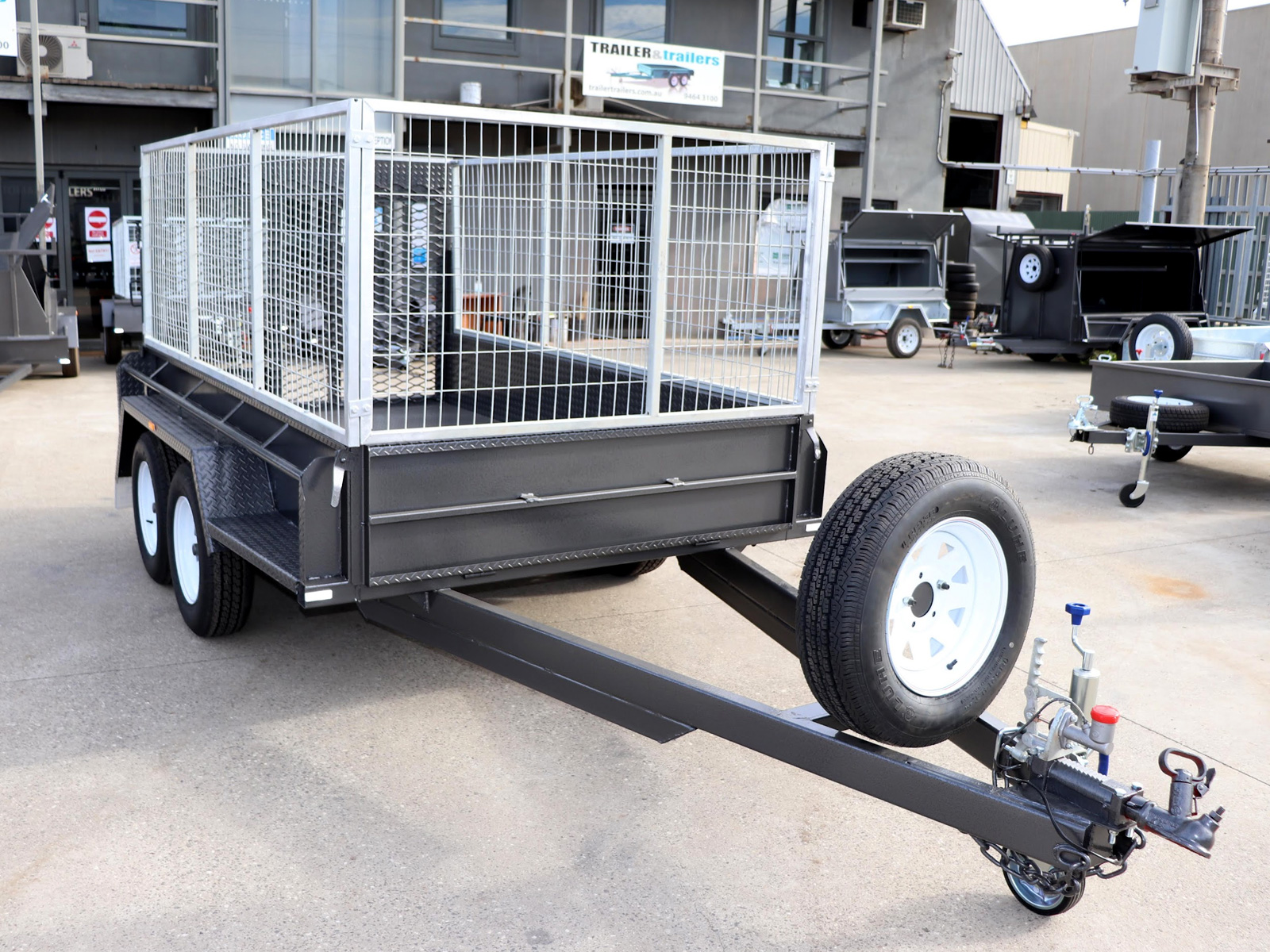 8x5 Heavy Duty Cage Trailer for Sale with 1 Piece Mesh