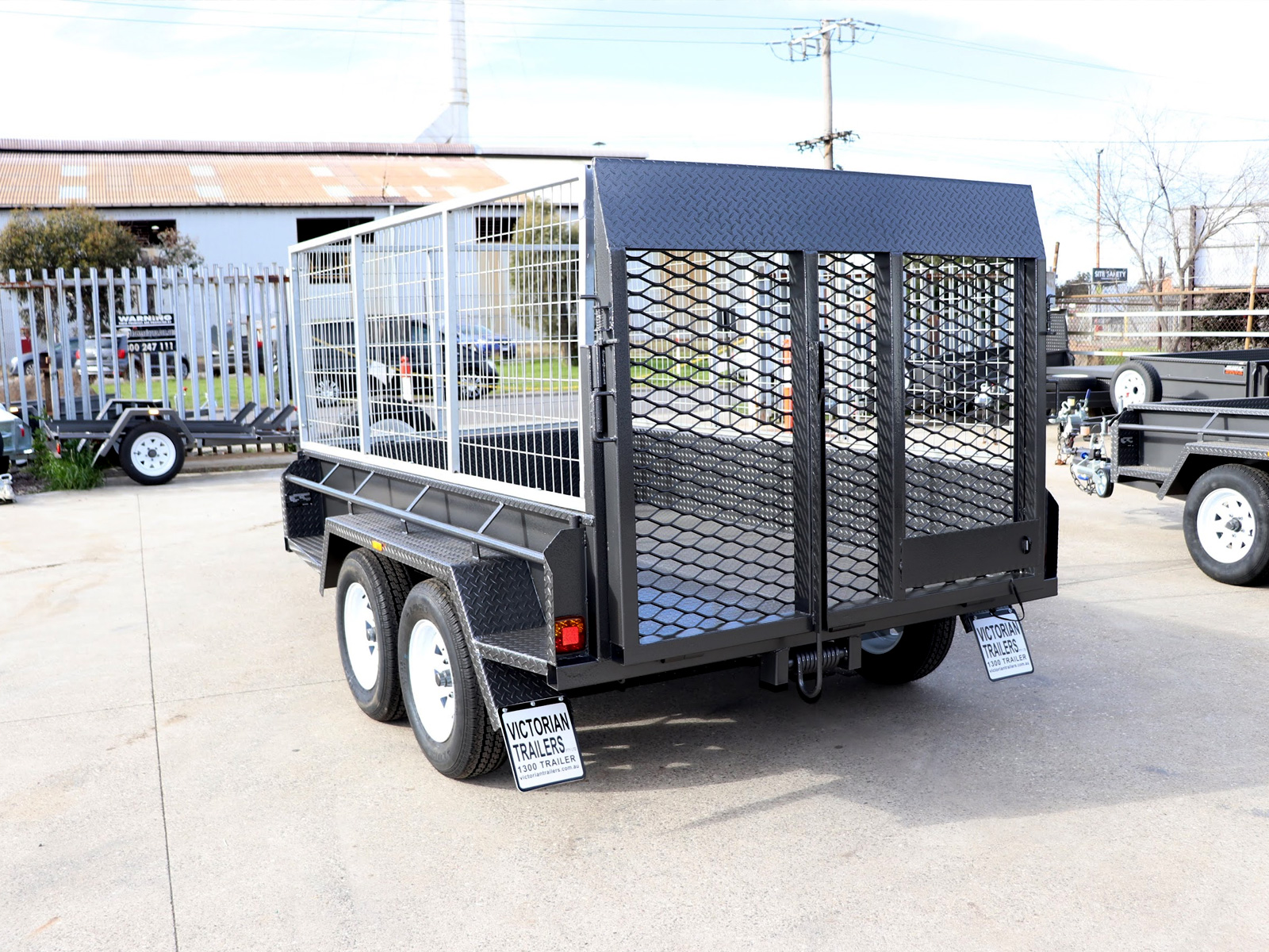 8x5 Heavy Duty Cage Trailer for Sale with 1 Piece Mesh