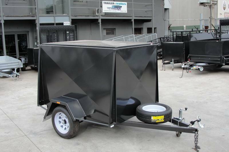 6x4 Single Axle Fully Enclosed Van Cargo Trailer for Sale - 4ft High