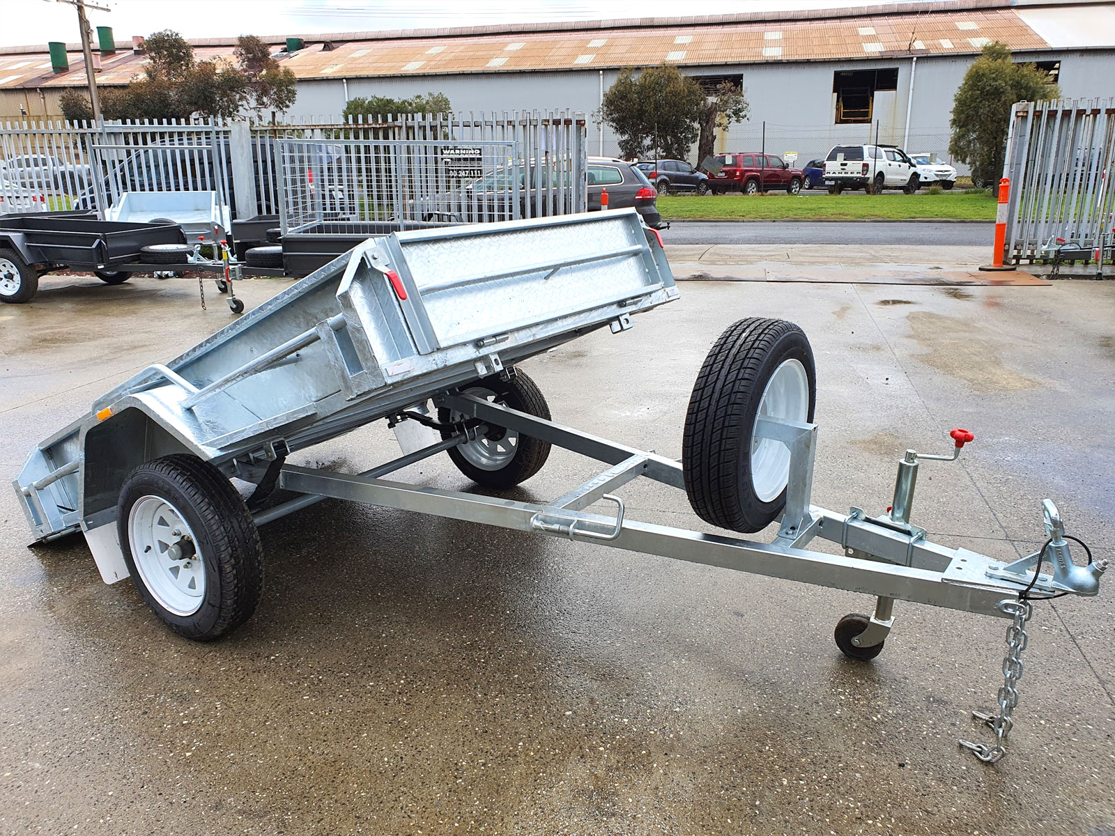 7x4 Galvanised Manual Tipper Box Trailer for Sale Melbourne