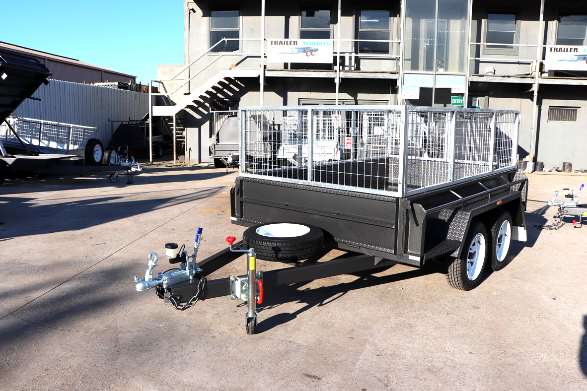 8x5 Heavy Duty Tandem Cage Trailer for Sale 2ft Galvanised Cage