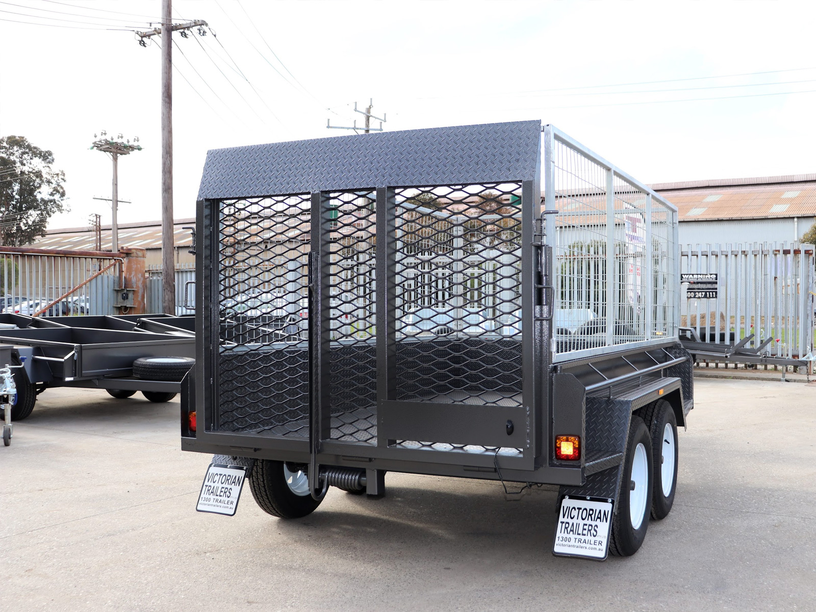 8x5 Heavy Duty Cage Trailer for Sale with 1 Piece Mesh