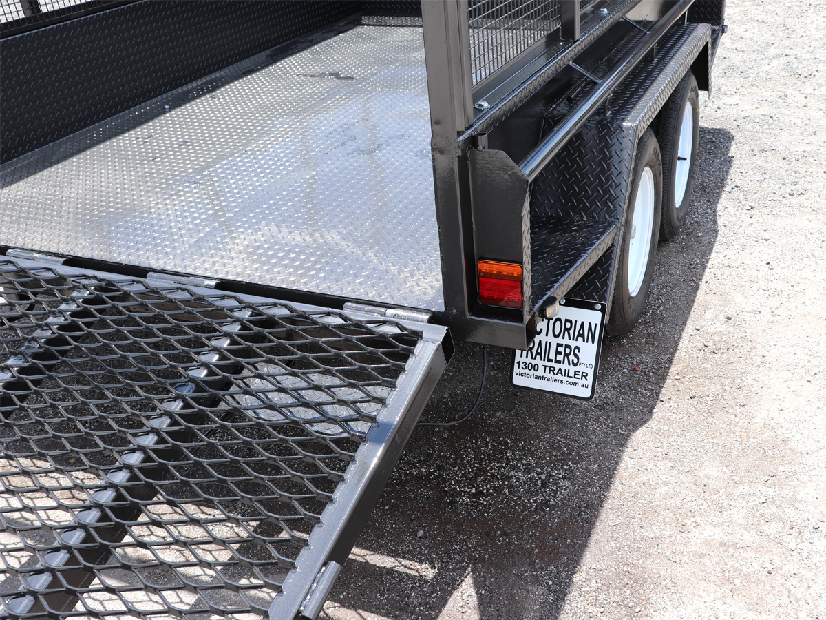 10x6 Heavy Duty Plant Trailer for Sale Drop Down Grid Mesh with Cage