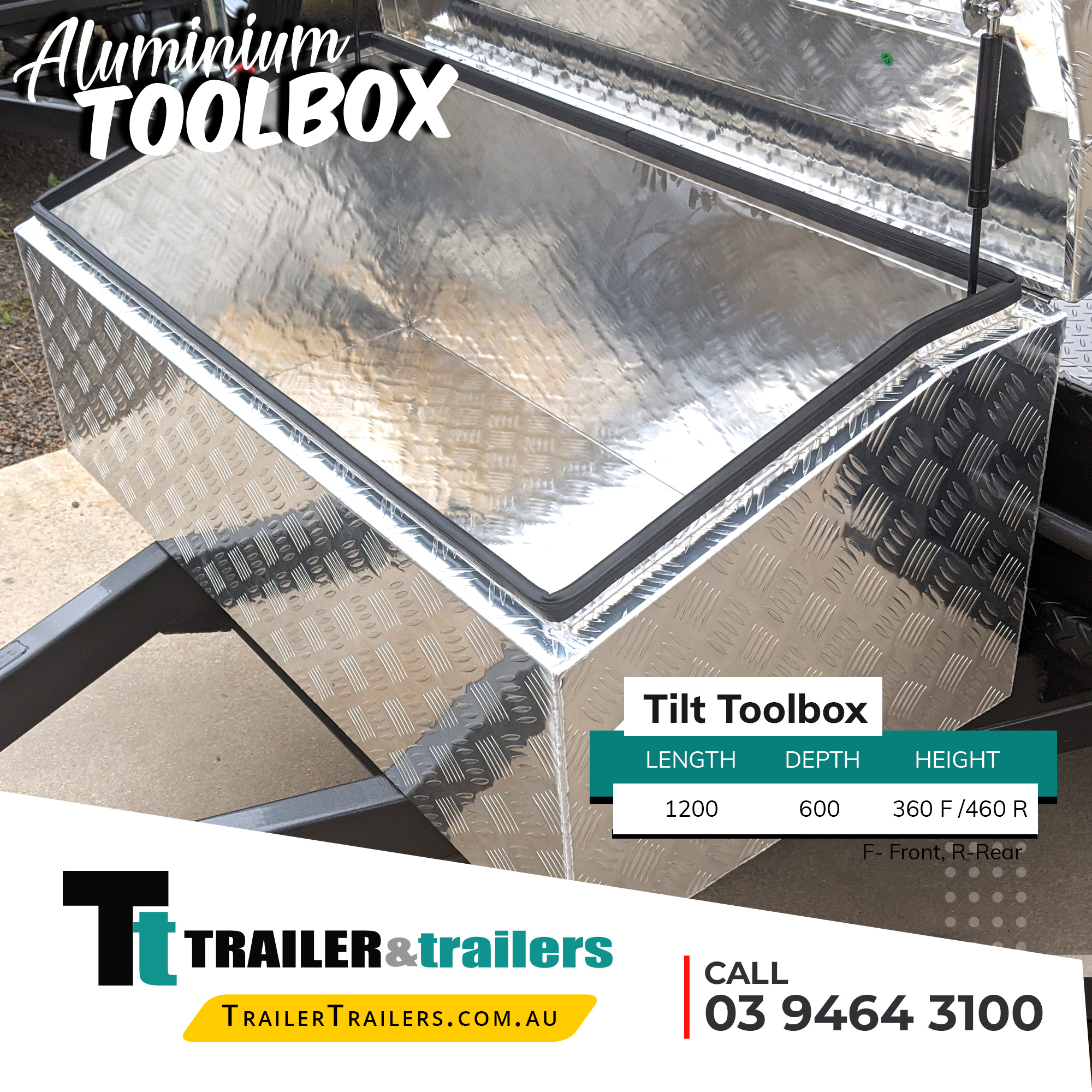 Tilt Box Trailer / UTE Storage Aluminium Toolbox for Sale in Melbourne