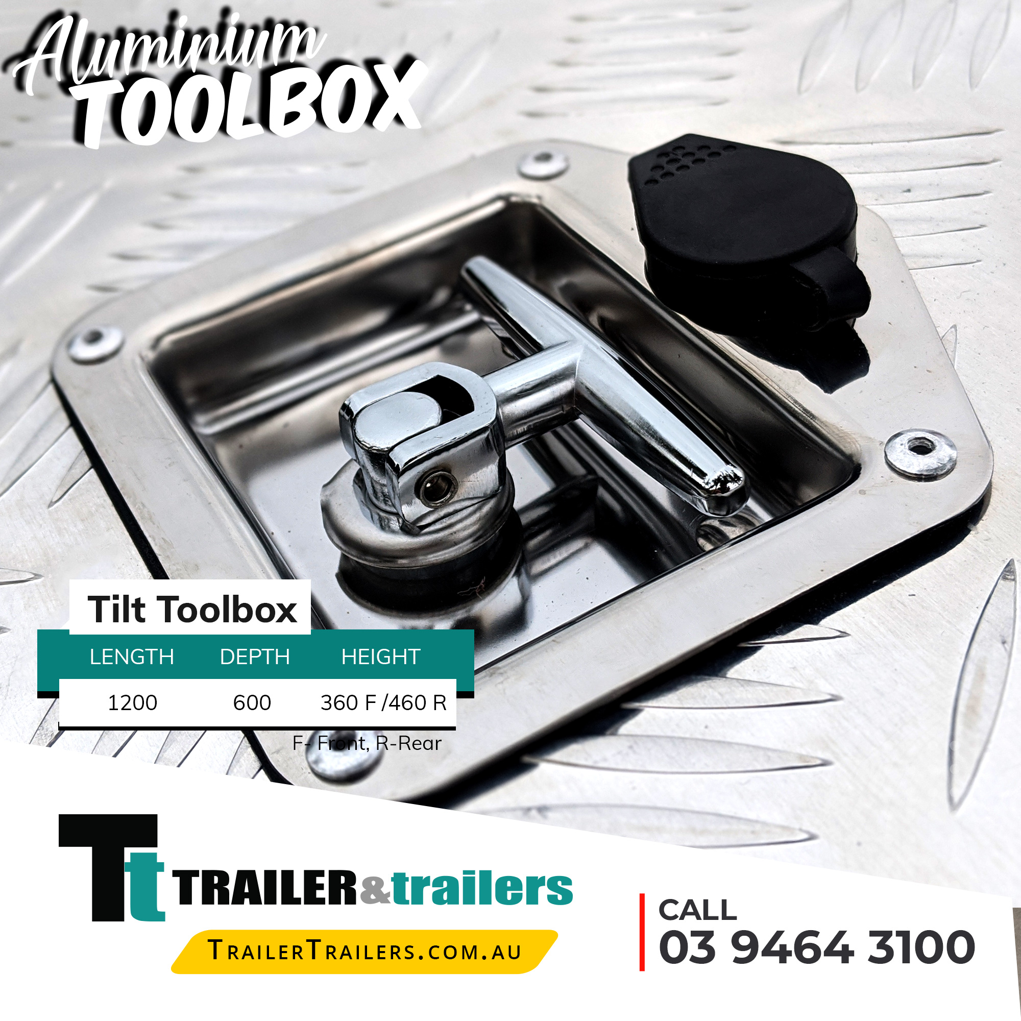 Tilt Box Trailer / UTE Storage Aluminium Toolbox for Sale in Melbourne